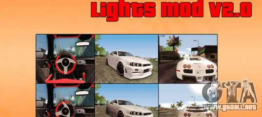 Improved Vehicle Lights Mod v2.0 para GTA San Andreas
